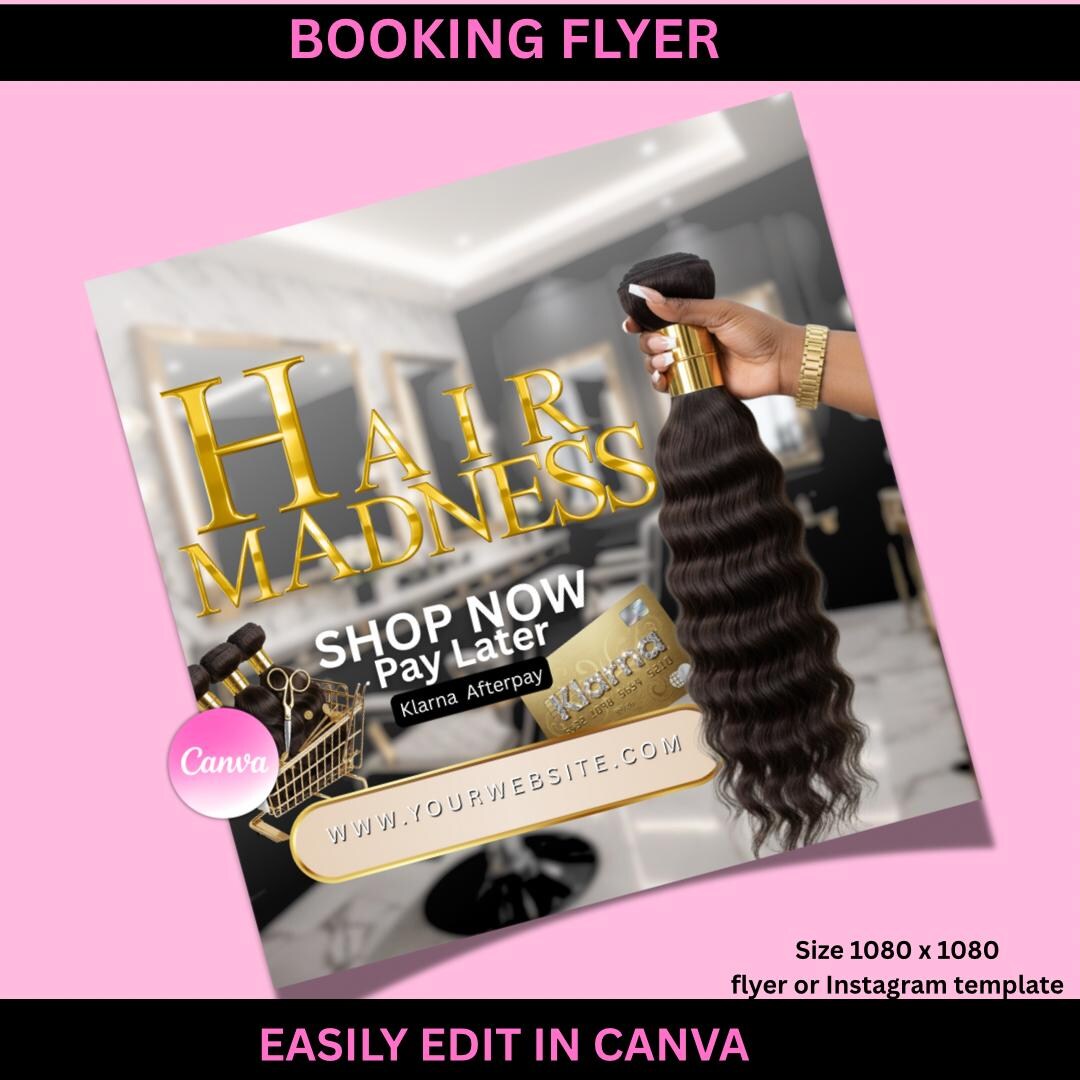 Hair Bundles Flyer Template, Luxury Hair Sale Flyer,hair Vendor Flyer ...