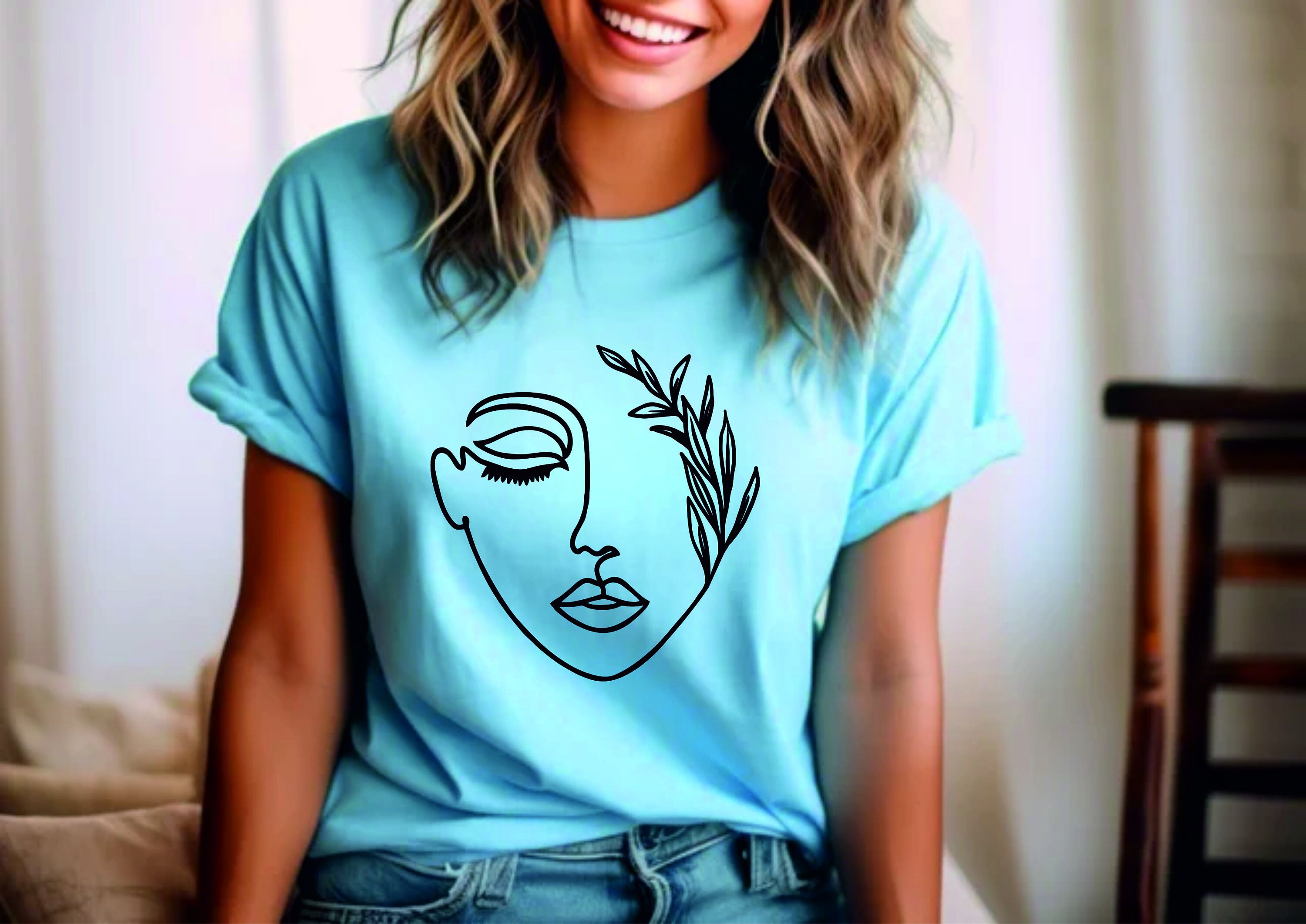 Abstract Female Face Svg, Single Line Art Svg, One Line Woman, Tattoo ...
