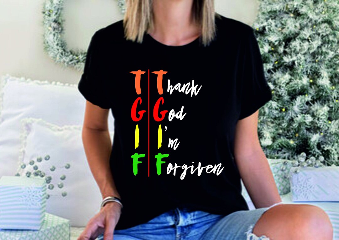 TGIF-Gracias a Dios estoy perdonado SVG, Perdonado SVG, Gracias a Dios ...