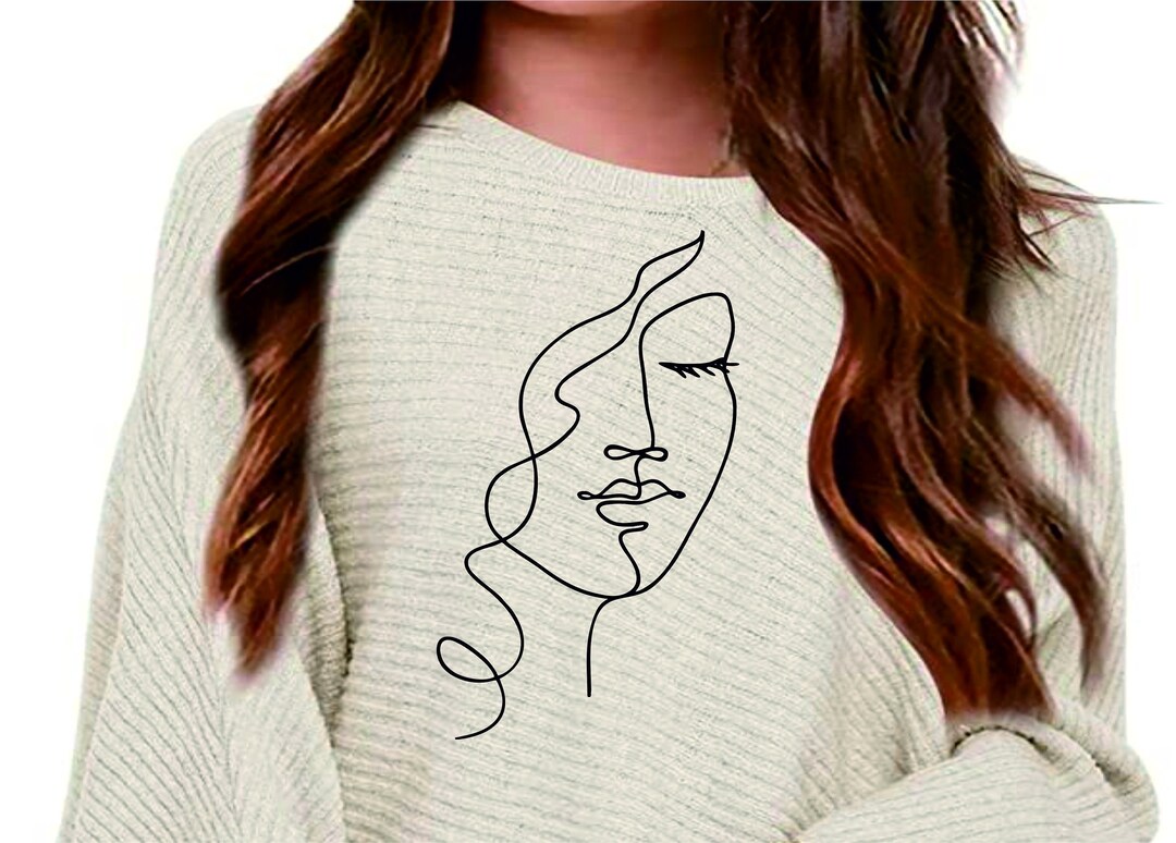 Abstract Female Face Girl's Face Cut File Face Single - Etsy Australia