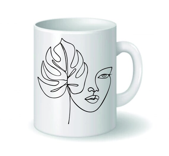 Abstract Female Face Single Line Art Svg Girl Svg Oneline | Etsy