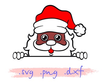 Peeping Santa Svg - Etsy