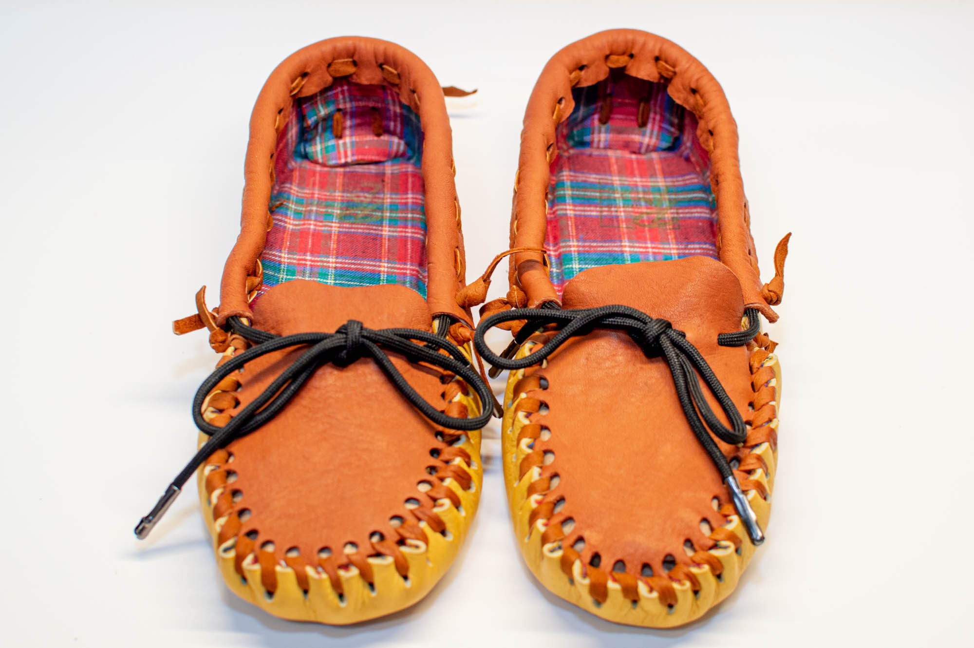 Leather Slippers Flannel Lined Elk and Buckskin Leather Slippers Men or ...