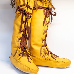 Moose Moccasin Boots - Handmade Leather - Hunting and Hiking Boots for ...