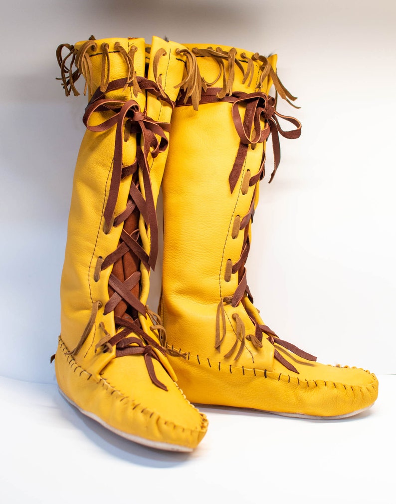 Moose Moccasin Boots - Handmade Leather - Hunting and Hiking Boots for ...