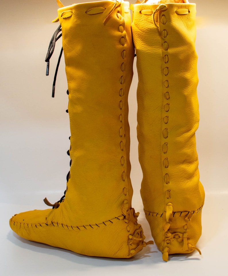 Handmade Leather Moccasin Boots Elkskin Buckskin Hunting - Etsy