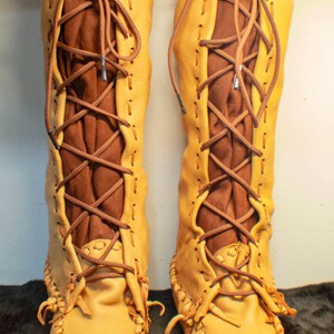 Handmade Moose Leather Moccasin Boots - Upstate NY - Etsy