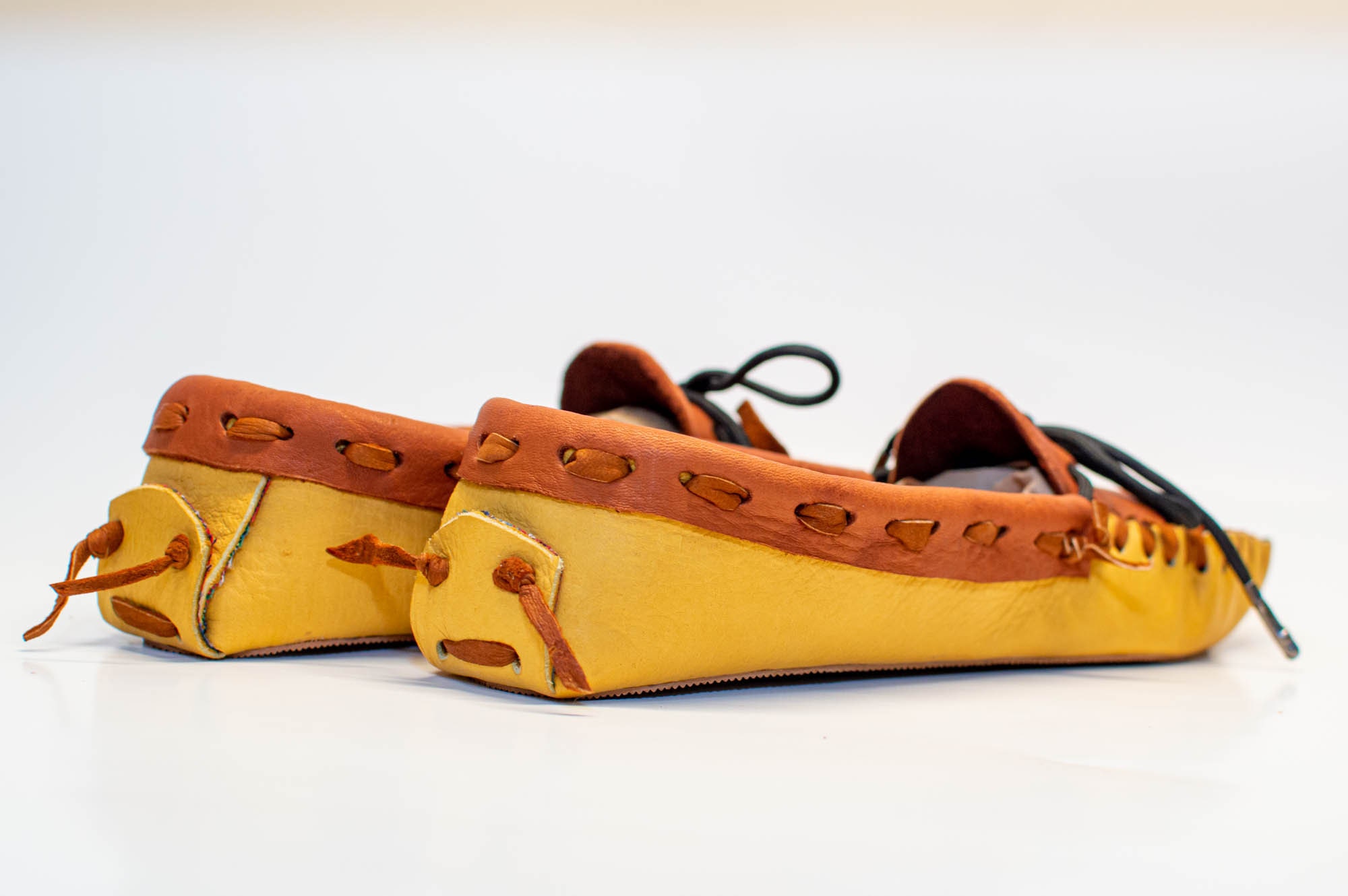 Leather Slippers Flannel Lined Elk and Buckskin Leather | Etsy