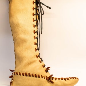 Handmade Moose Leather Moccasin Boots - Upstate NY - Etsy