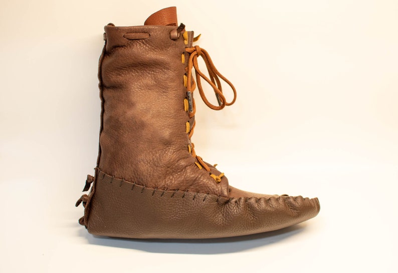 Handmade Moose Hide Moccasin Boots, Soft Sole, Tall Winter Boots - Etsy
