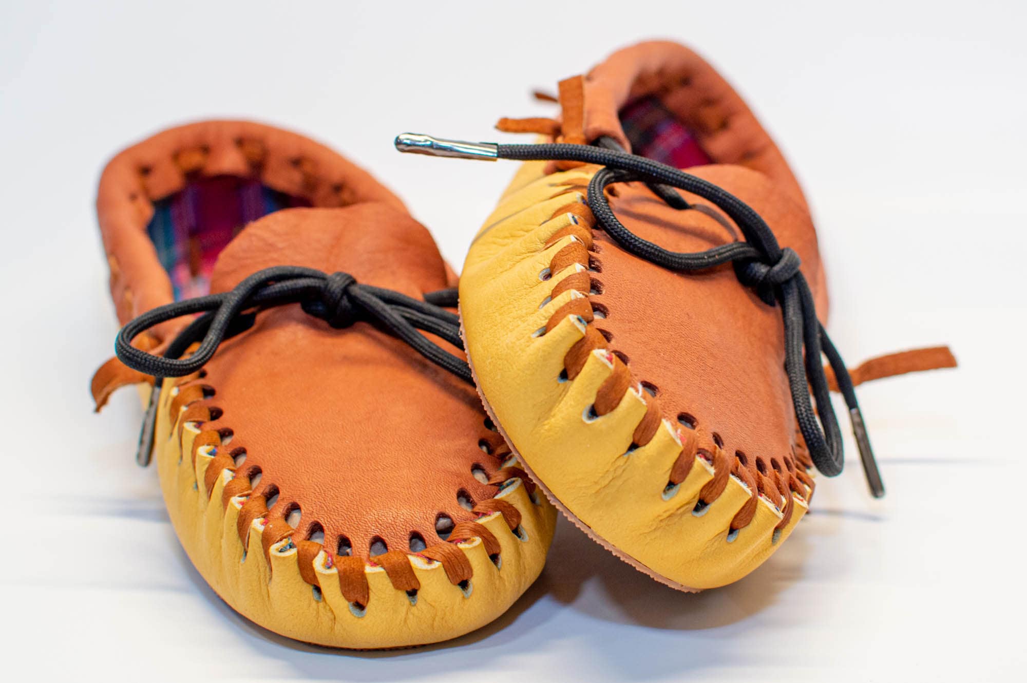 Leather Slippers Flannel Lined Elk and Buckskin Leather - Etsy