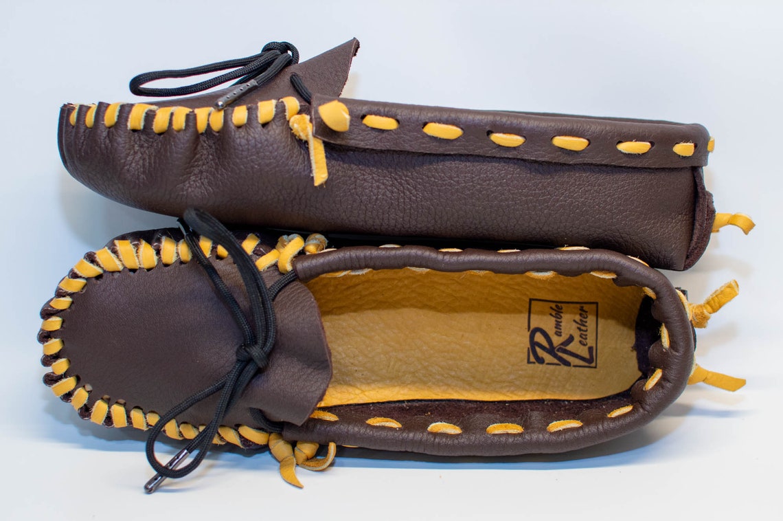 Handmade Leather Moose Moccasins Great Hiking Shoes or | Etsy