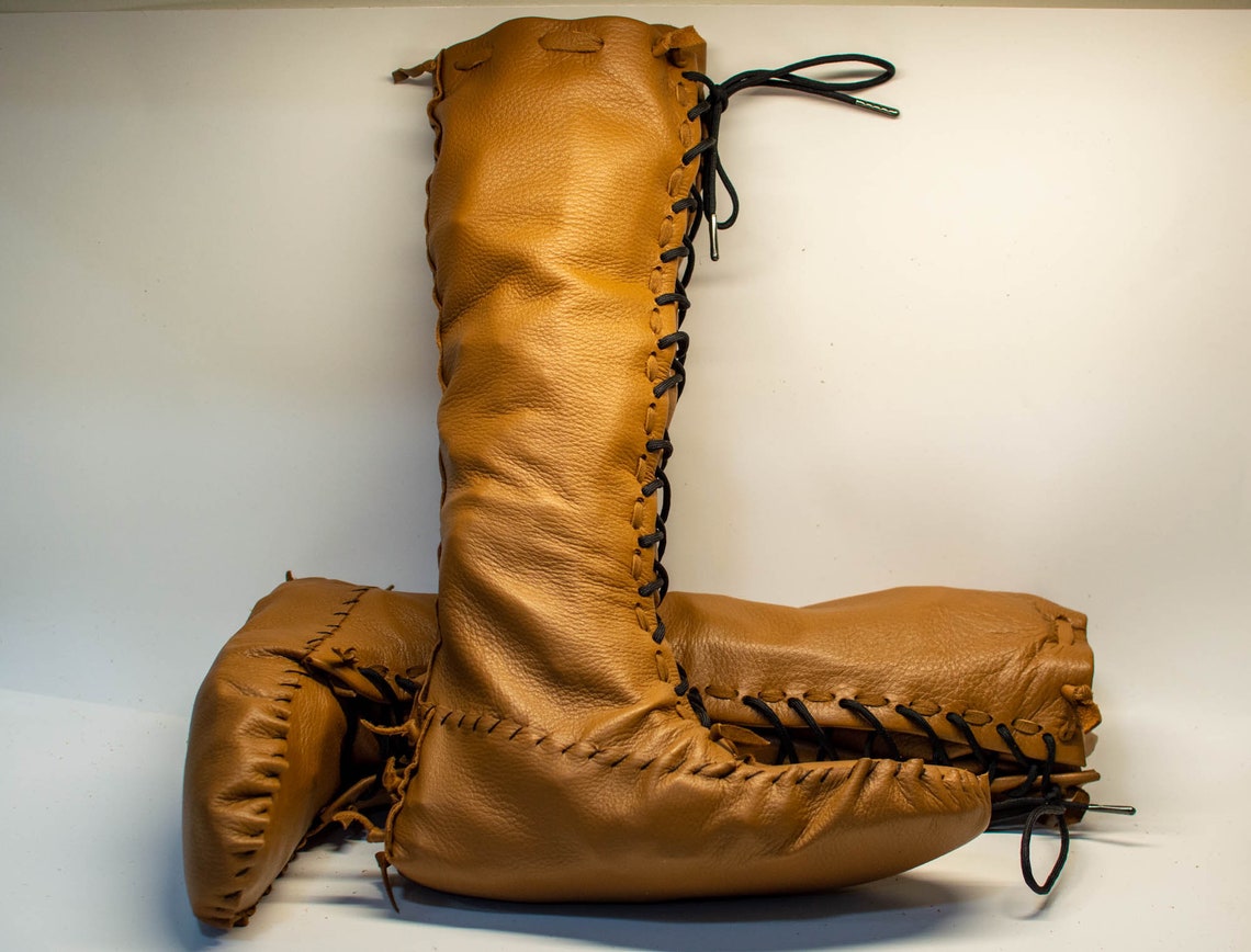 Moose Moccasin Boots - Handmade Leather - Hunting and Hiking Boots for ...