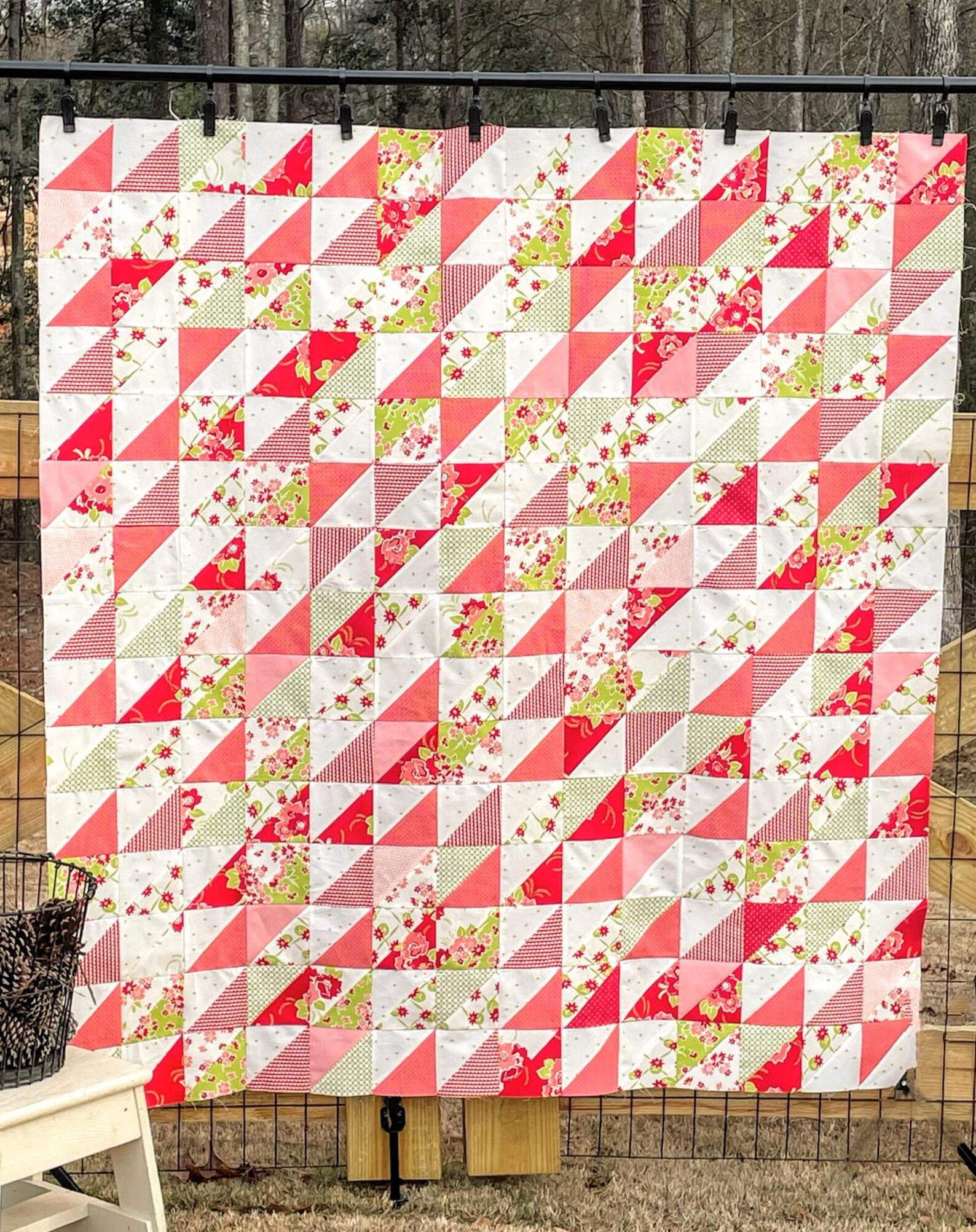 Quilt Pattern, Half Square Triangle HST Beginner Friendly Easy, Throw ...