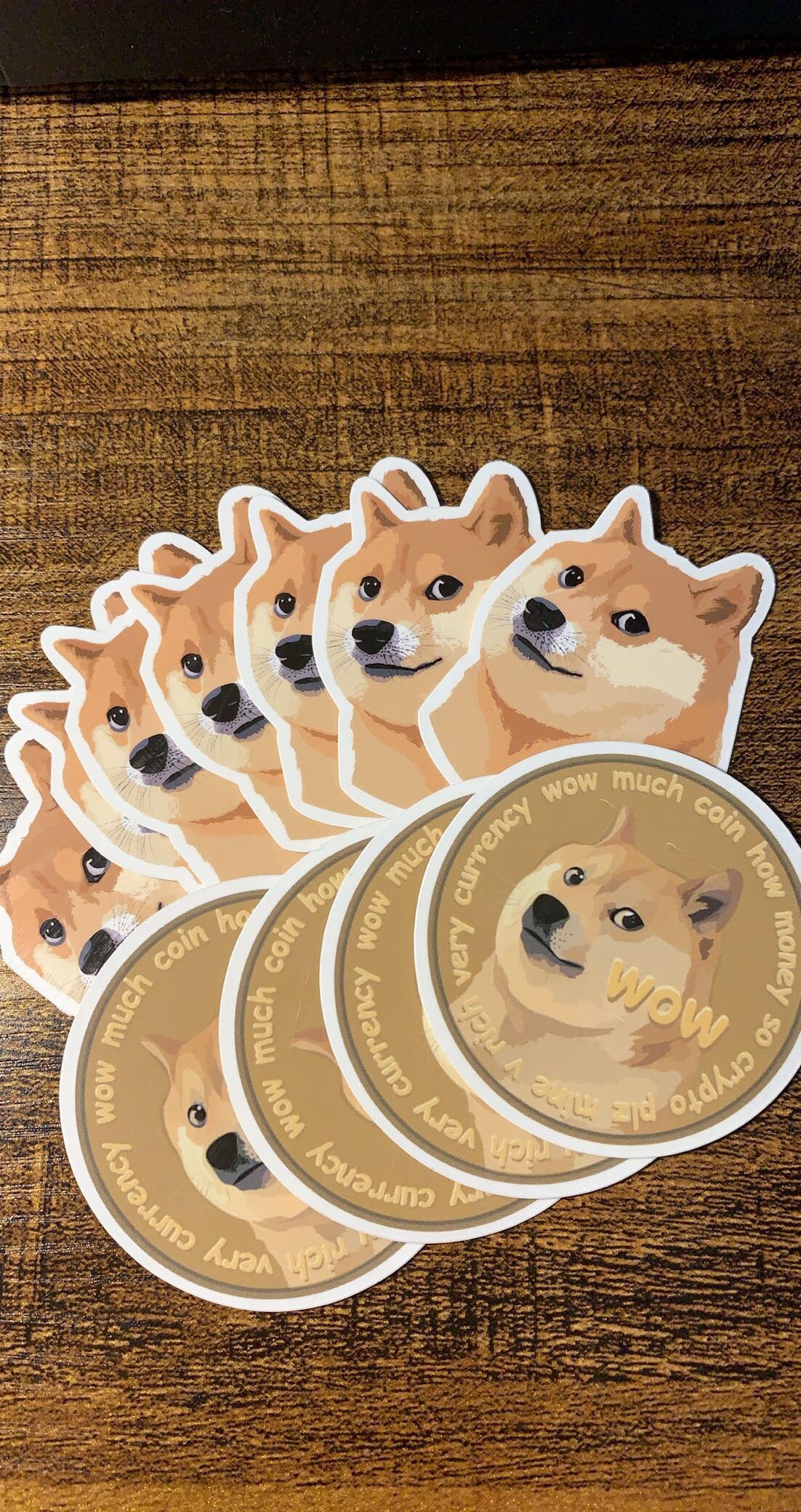 Doge / Dogecoin Waterproof Die Cut Sticker 2 Pack | Etsy