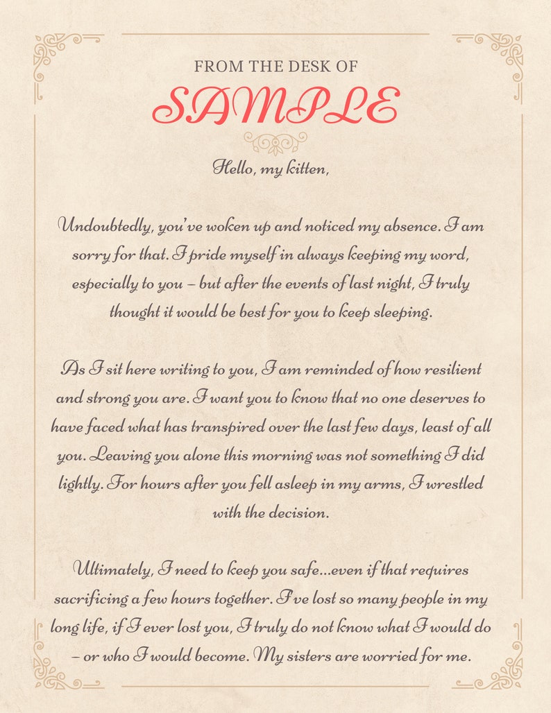 The Ripper Love Letter - Digital Download - [SFW] - 1,000 Words ...