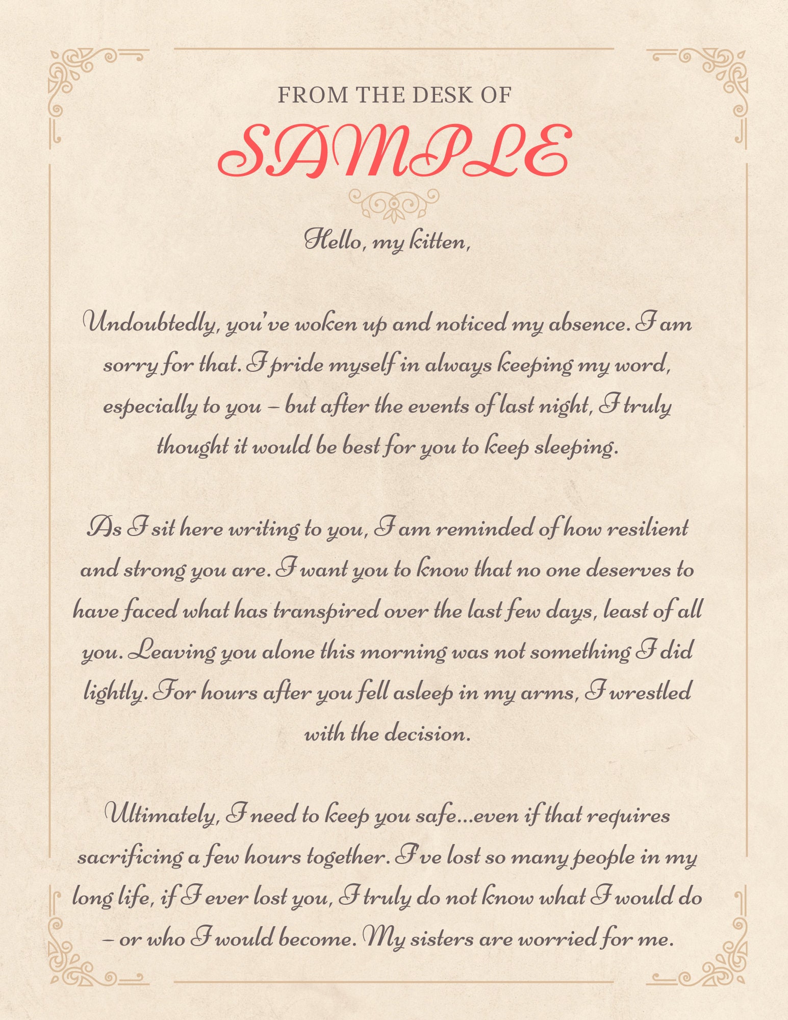 Stefan Salvatore Love Letter Digital Download SFW 1,000 Words Romantic ...