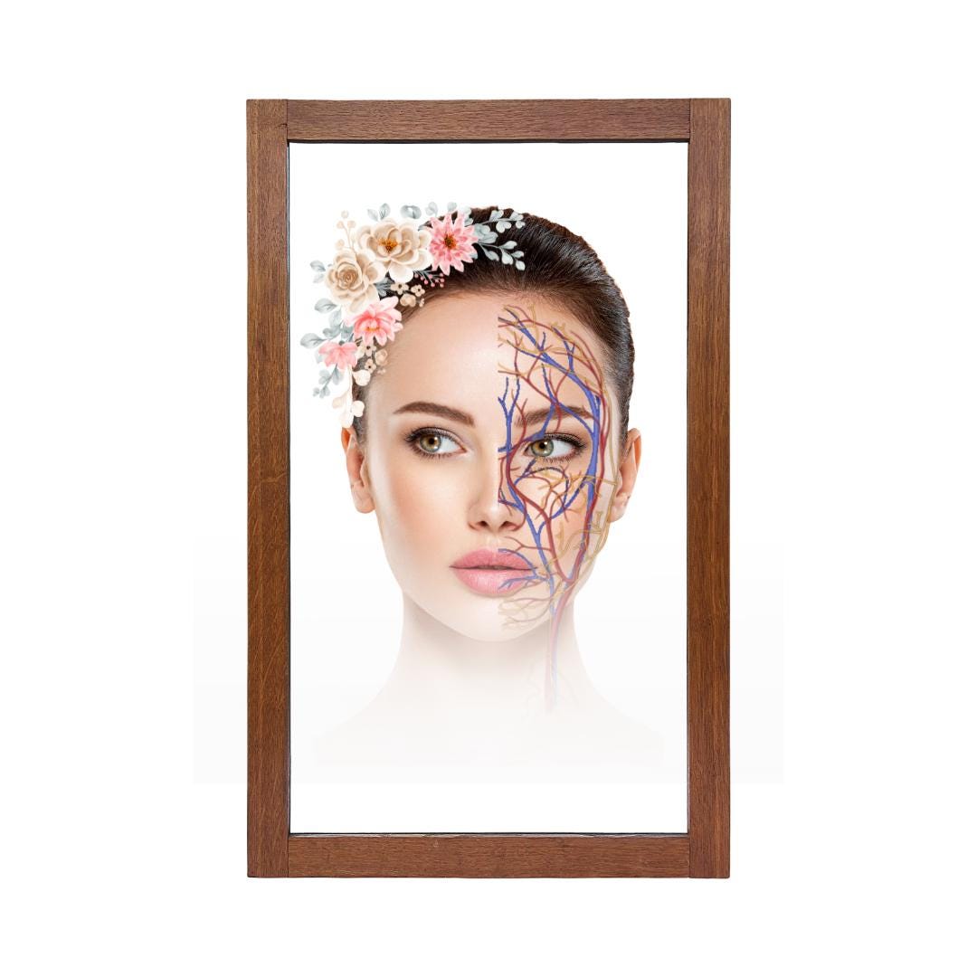 Anatomy Art – Facial Vasculature and Nerves (half-and-half Face Design ...