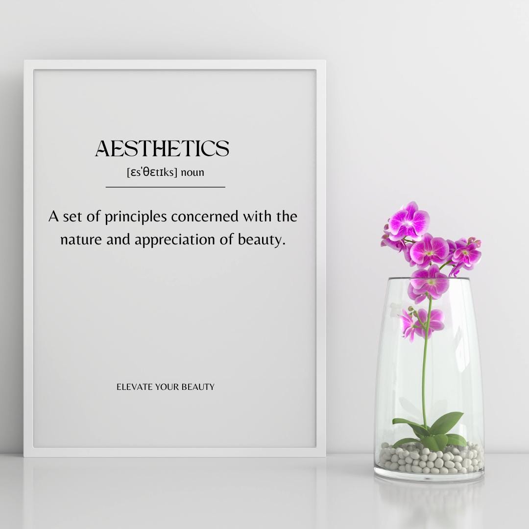 Aesthetics Definition Digital Wall Art | Minimalist Beauty & Med Spa ...