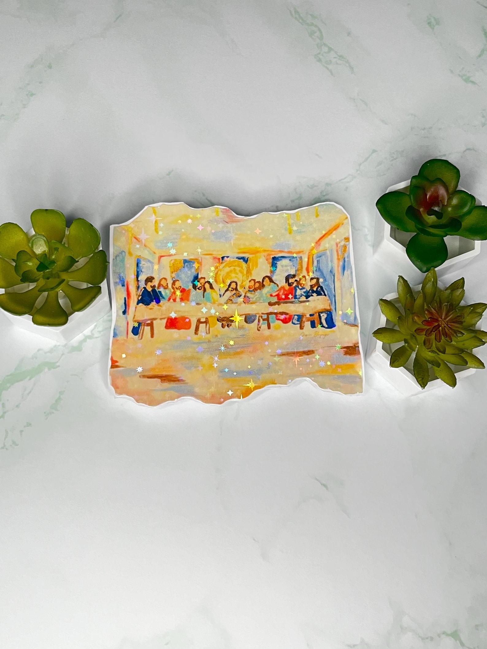 Painted Last Supper Sticker - Etsy