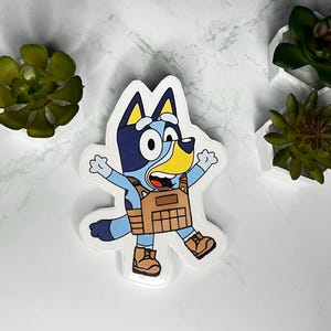 Combat Blue Dog Cartoon Inspired Sticker/decal. Waterproof Durable ...