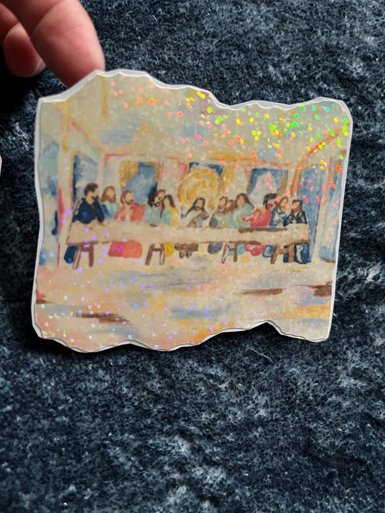 Painted Last Supper Sticker - Etsy
