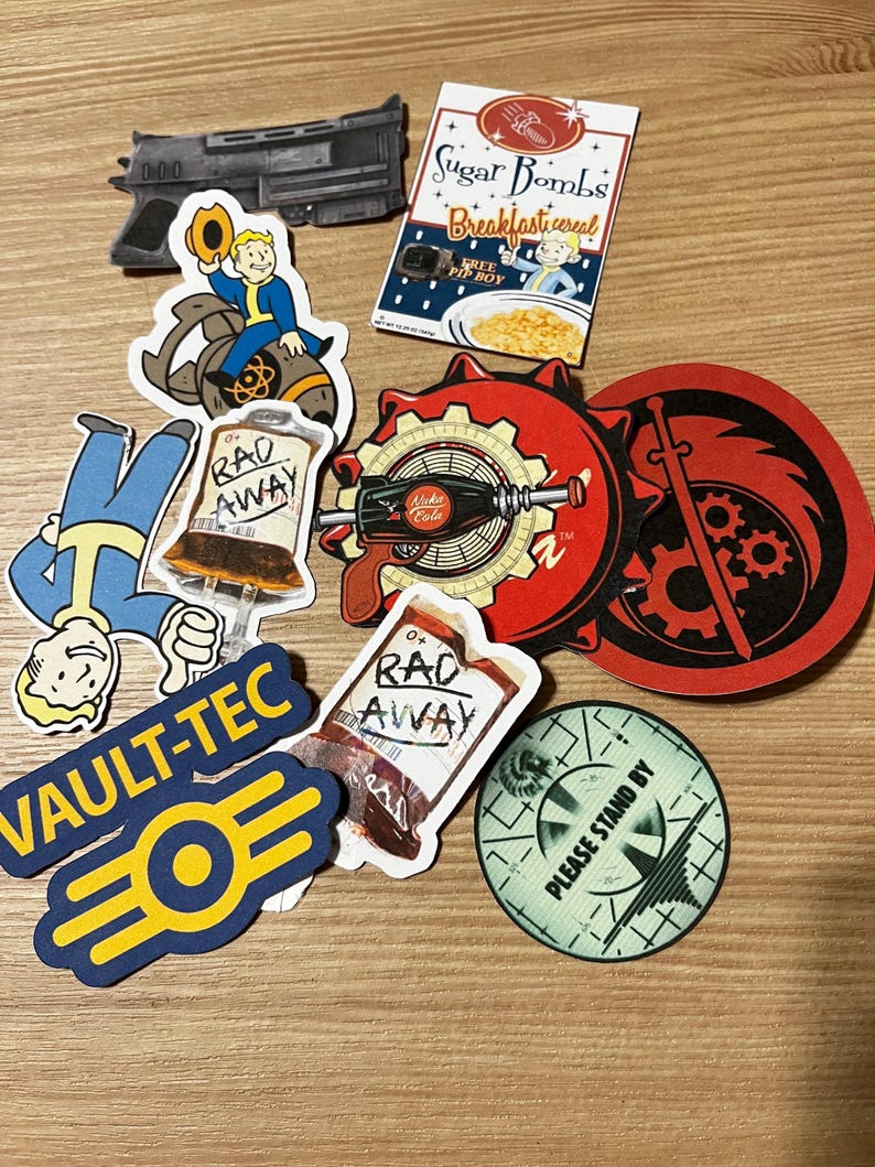 Fallout Inspired Sticker Bundle. Water Resistant Decal. Planner Sticker ...