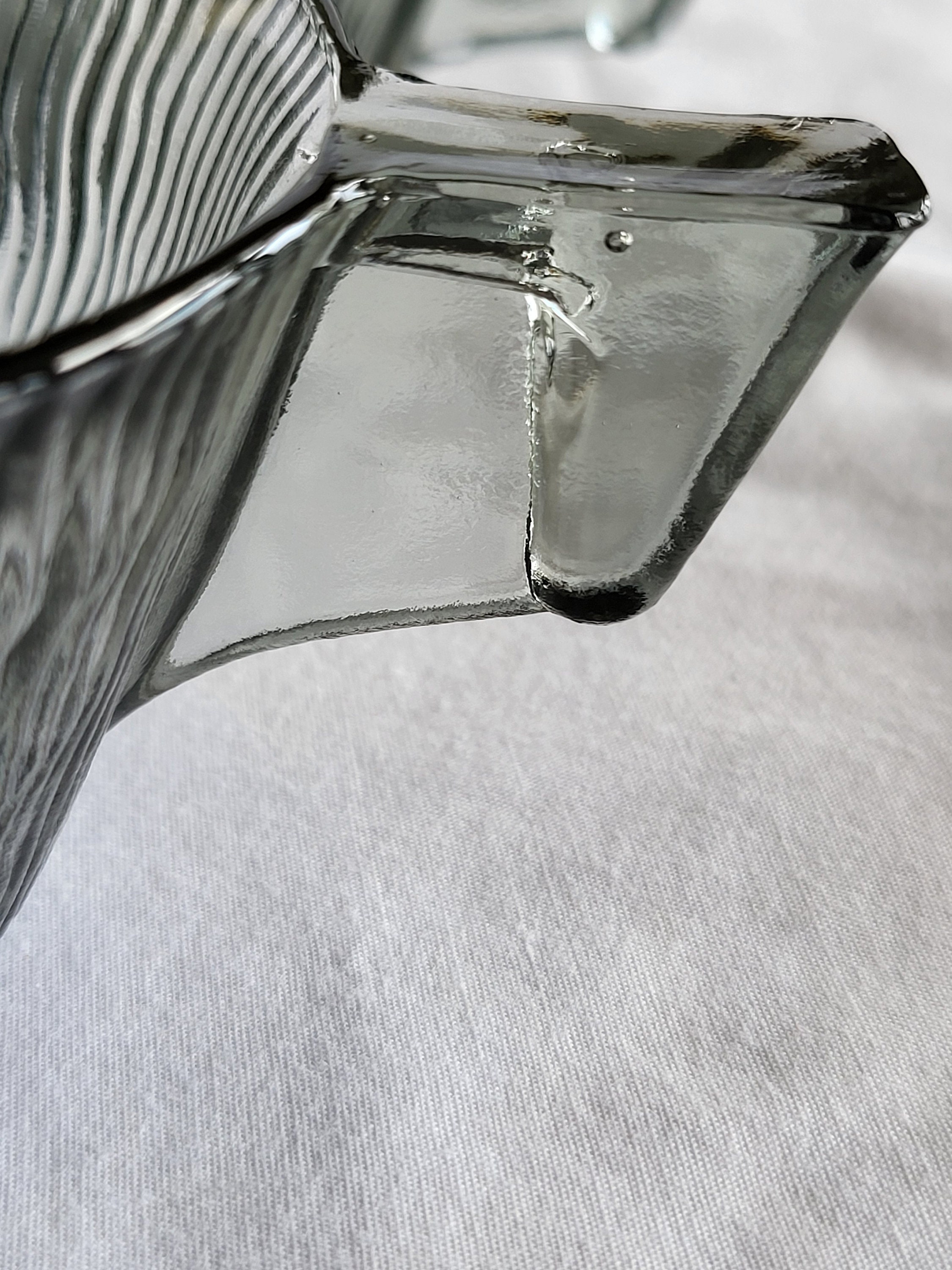 Mid Century Brazilian Art Glass Grey Glass Set of 6 Cups and Saucers - Etsy