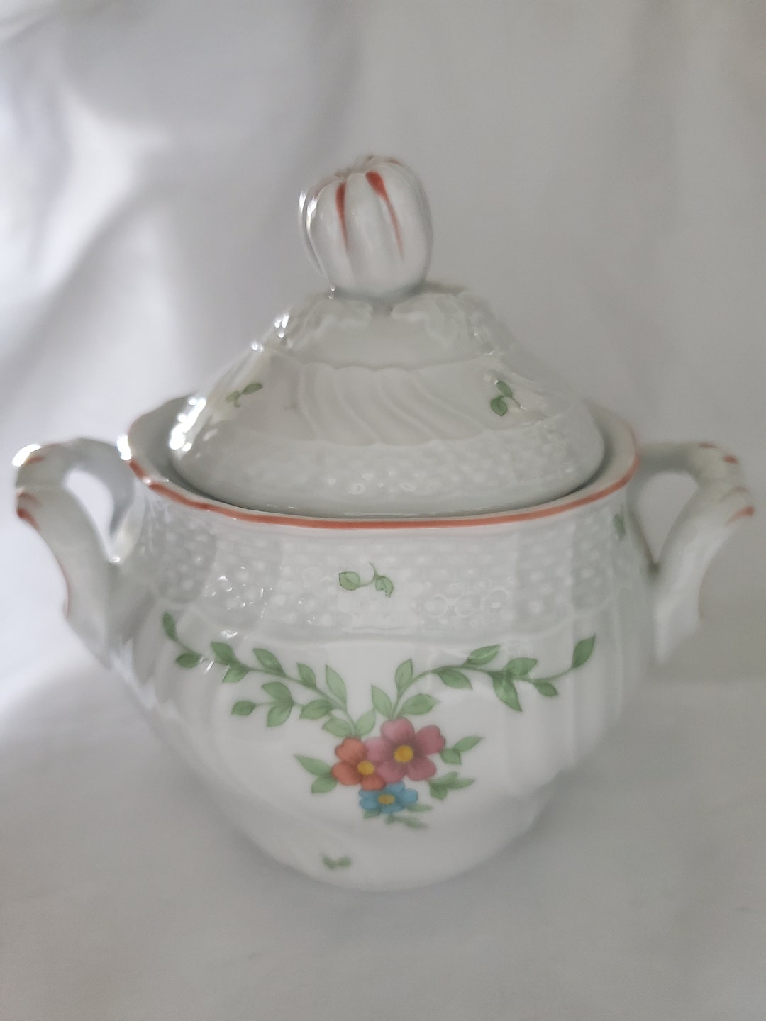 Richard Ginori Vecchio Ginori Foral Sugar Bowl - Etsy