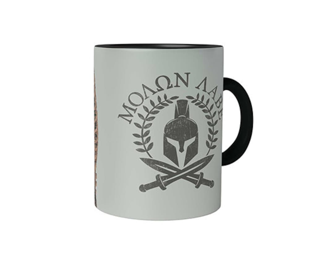 Spartan Motto Coffee Cup Mug Credo Sparta Spartan Helmet Leonidas 300 ...
