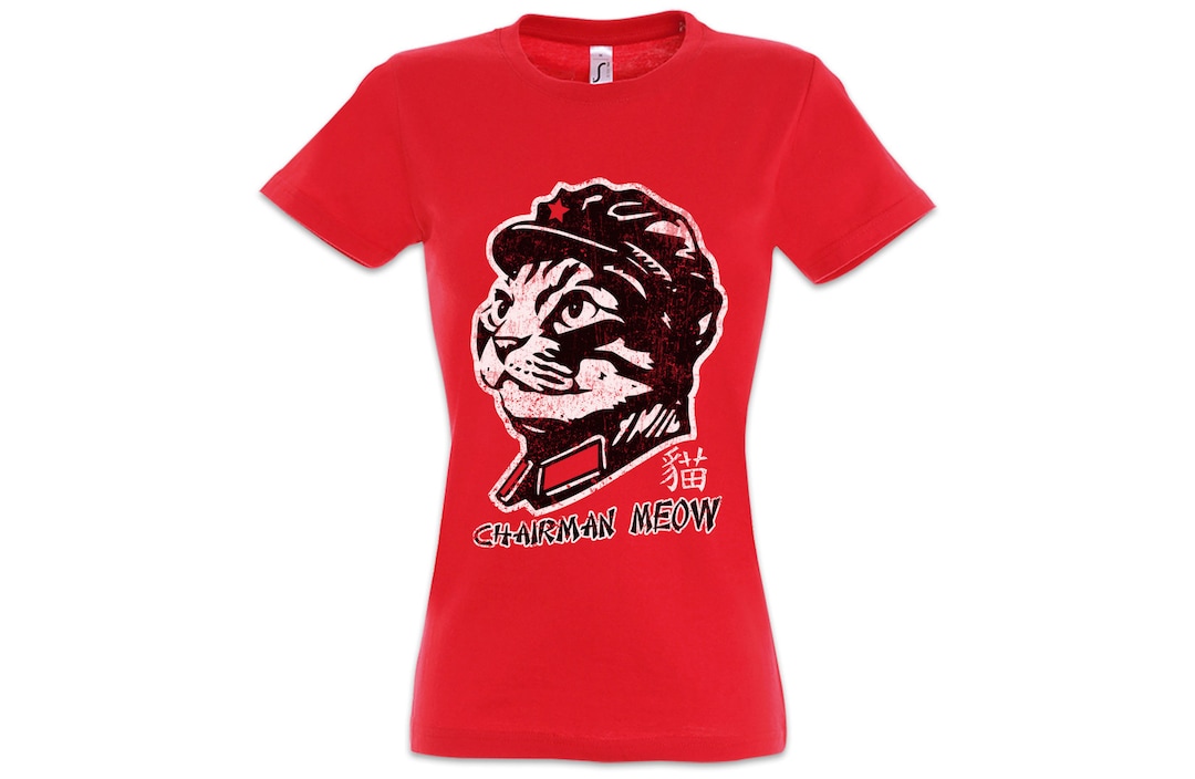 Chairman Meow Femme T-Shirt Mao Cat Cats Socialist Socialism Communist ...