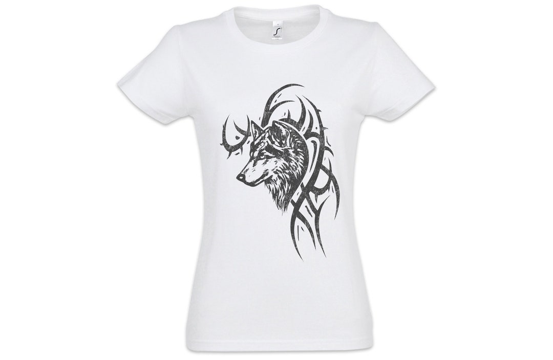 Wolf & Tribal Women T-shirt Runen Runes German God Walhalla Wallhall ...