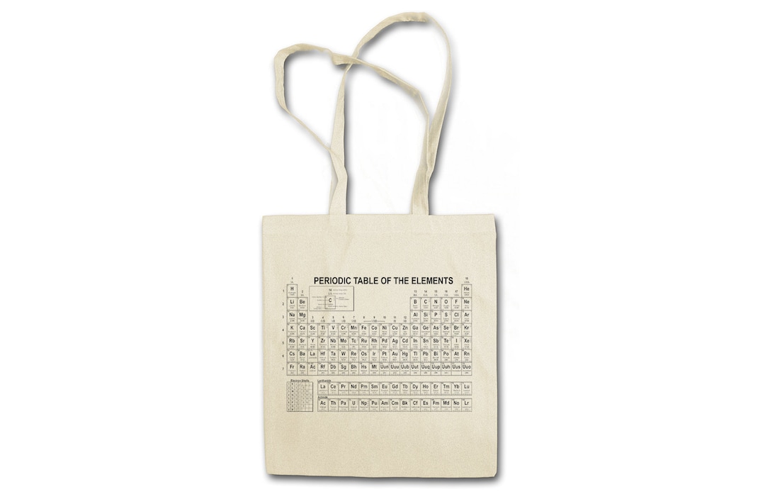 Periodic Table of the Elements Tote Bag Shopping Bag Periodic Table ...
