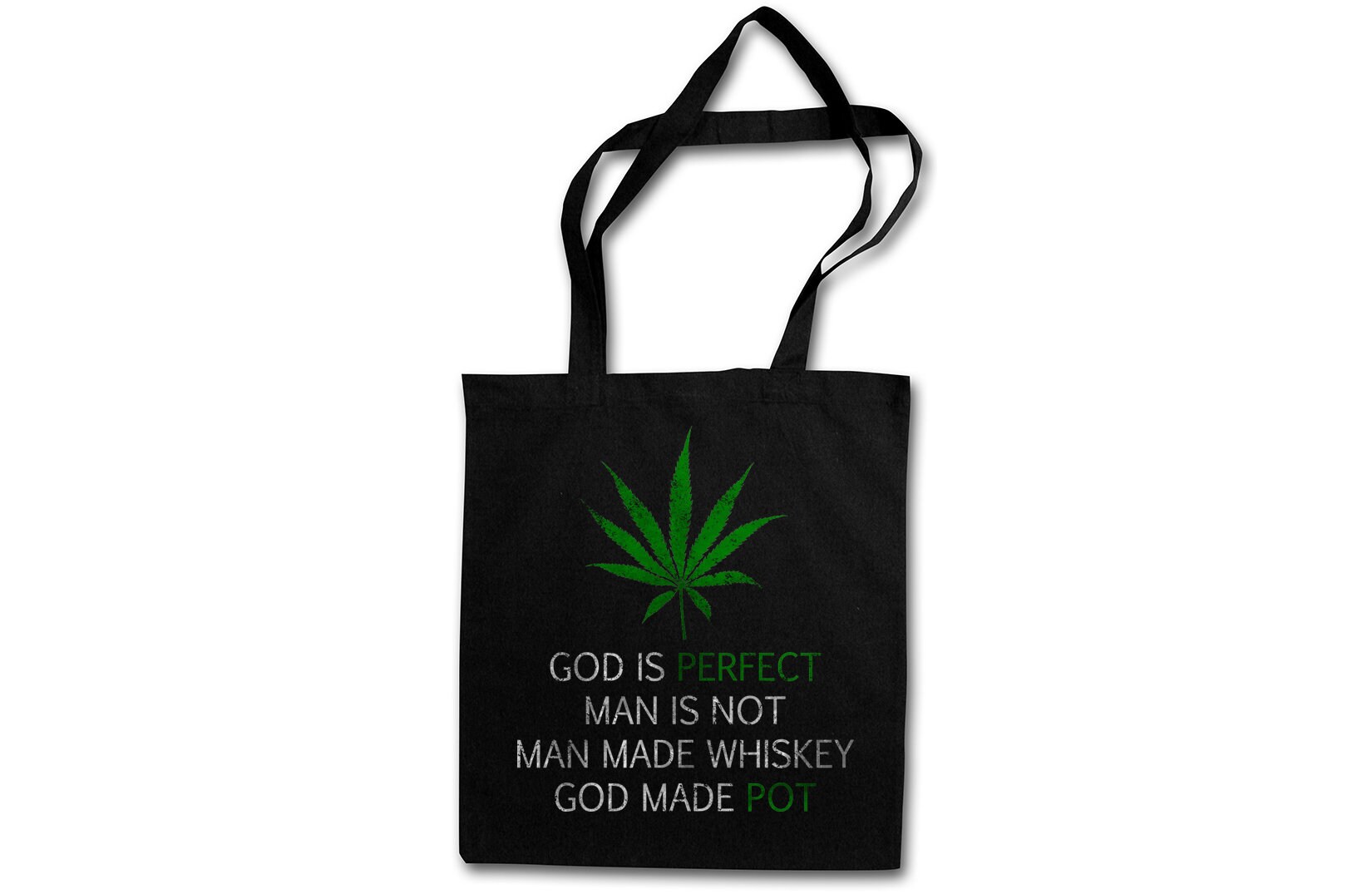 Cannabis Leaf Poem Shopper Shopping Cotton Bag Marihuana Weed Ganja ...