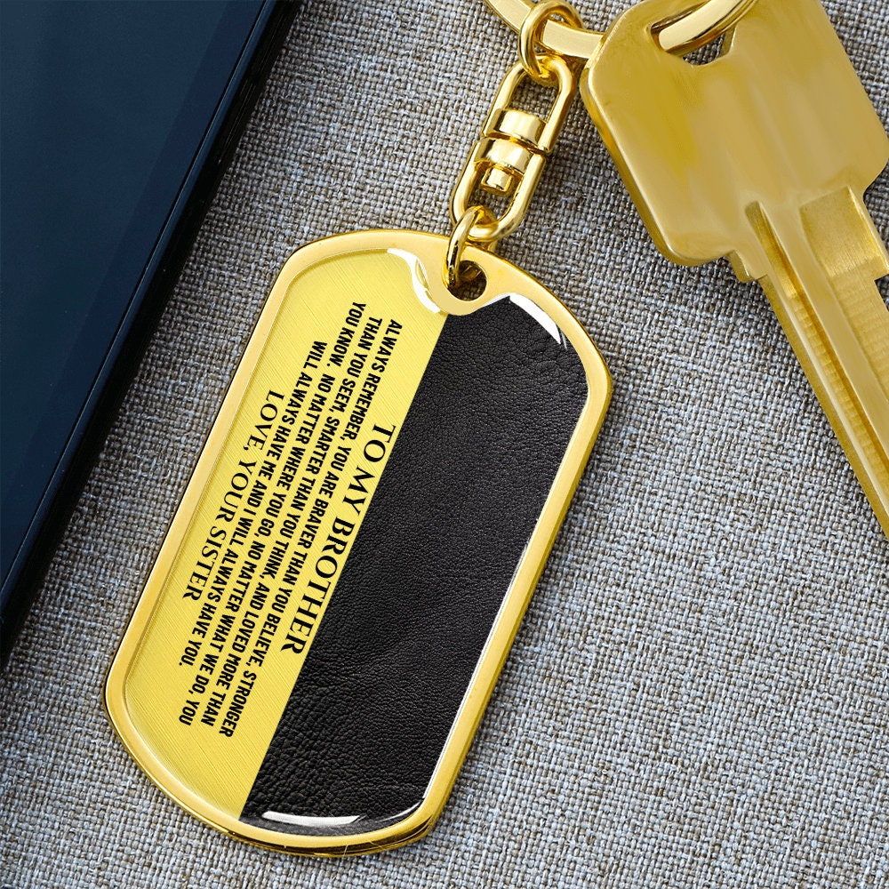 Brother Birthday Gift, Personalized Brother Key Chain, Brother Gift ...
