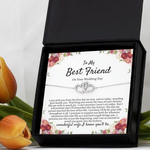 Best Friend Wedding Gift, Interlocking Bracelet for Bride, Bride Gift ...