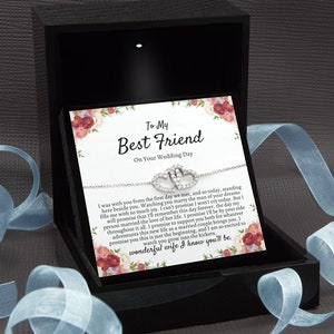 Best Friend Wedding Gift, Interlocking Bracelet for Bride, Bride Gift ...