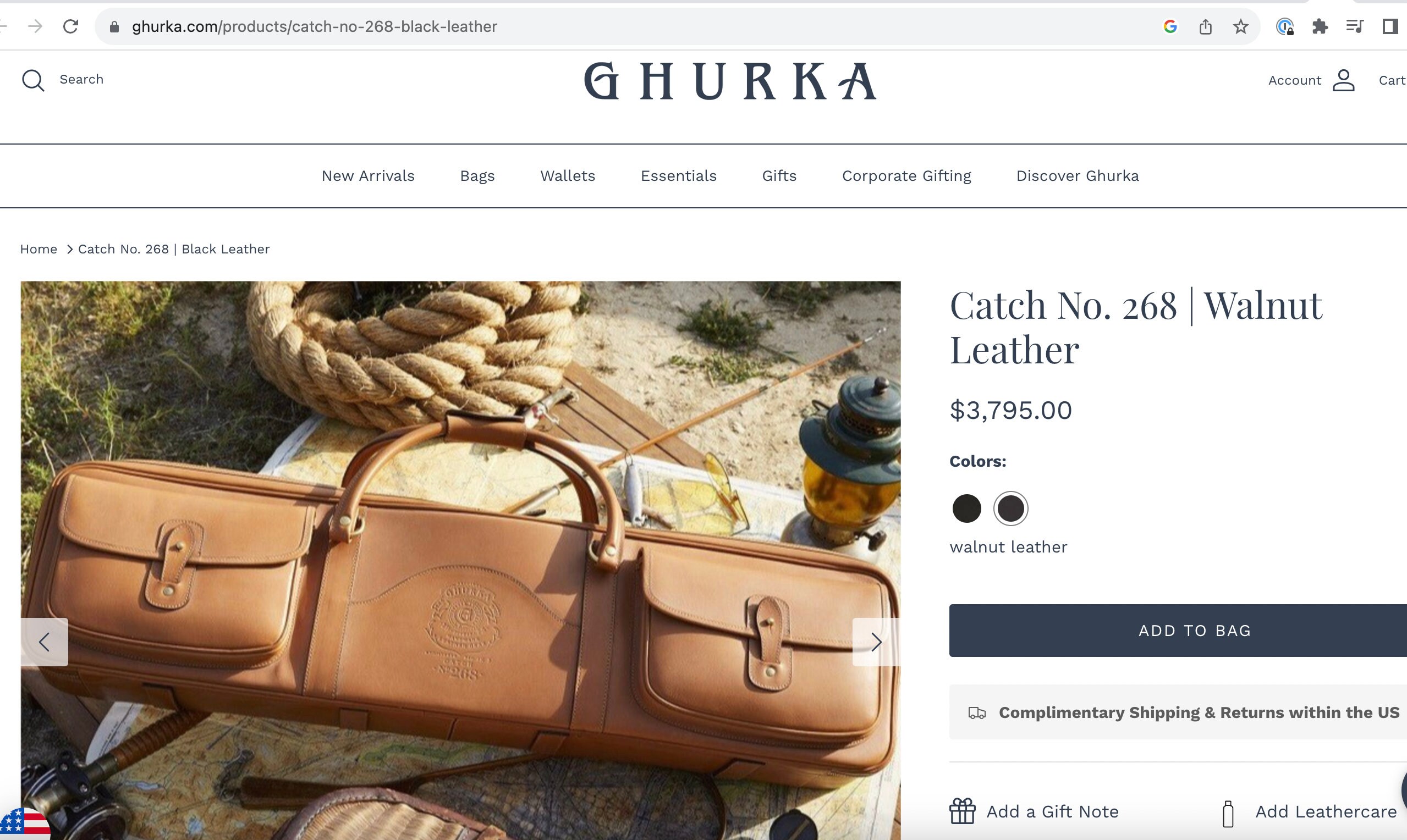 GHURKA No. 140 Angler 2 Q9 Brown Leather Fly Fishing Case Bag - Etsy