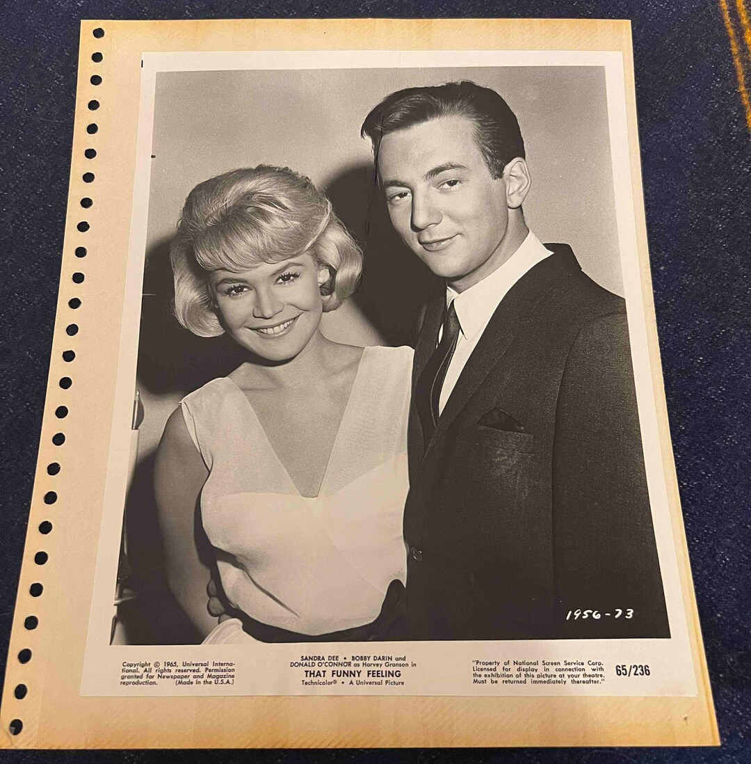 51. That Funny Feeling Lobby Card 73 Bobby Darin Photo and Sandra Dee crease. Laid Down to Album ...