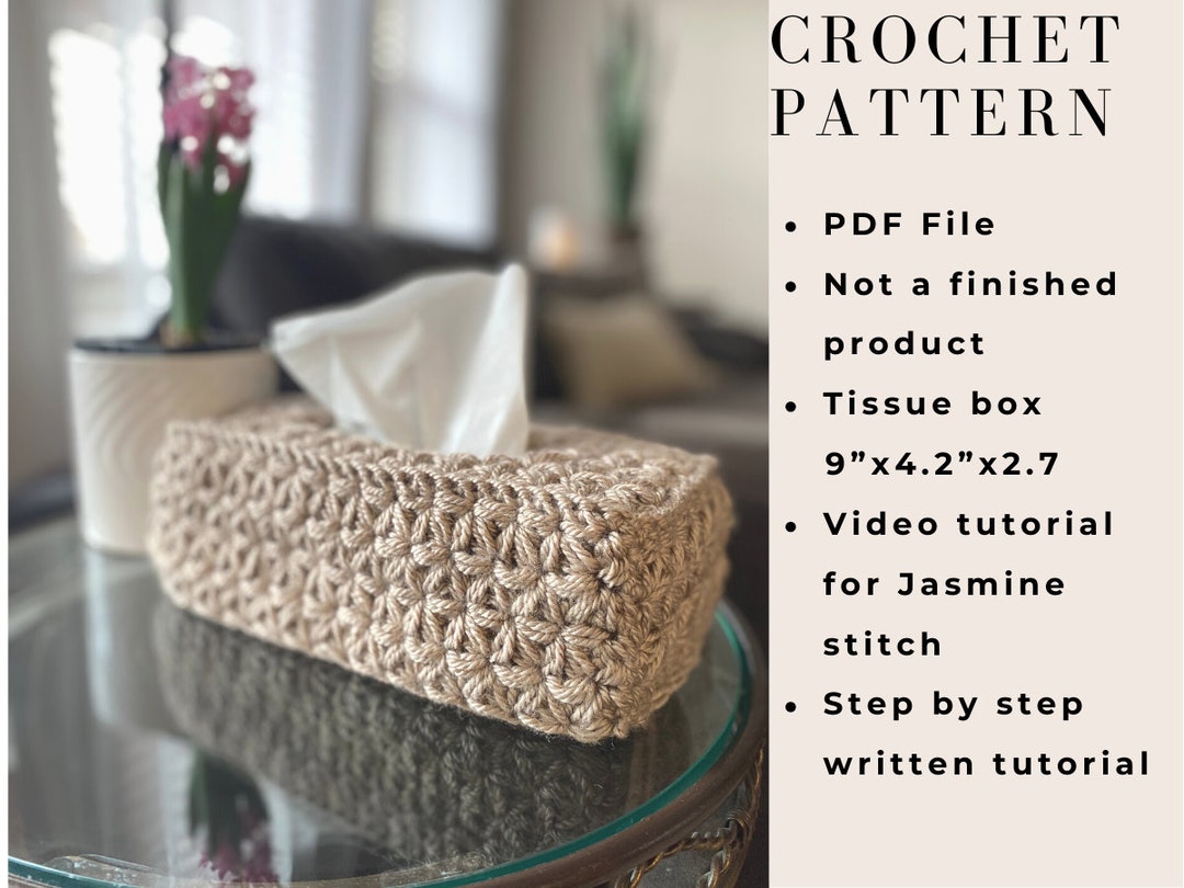 Tissue Box Cover - Crochet Pattern- DIY Tissue Box Cover | Crochet ...