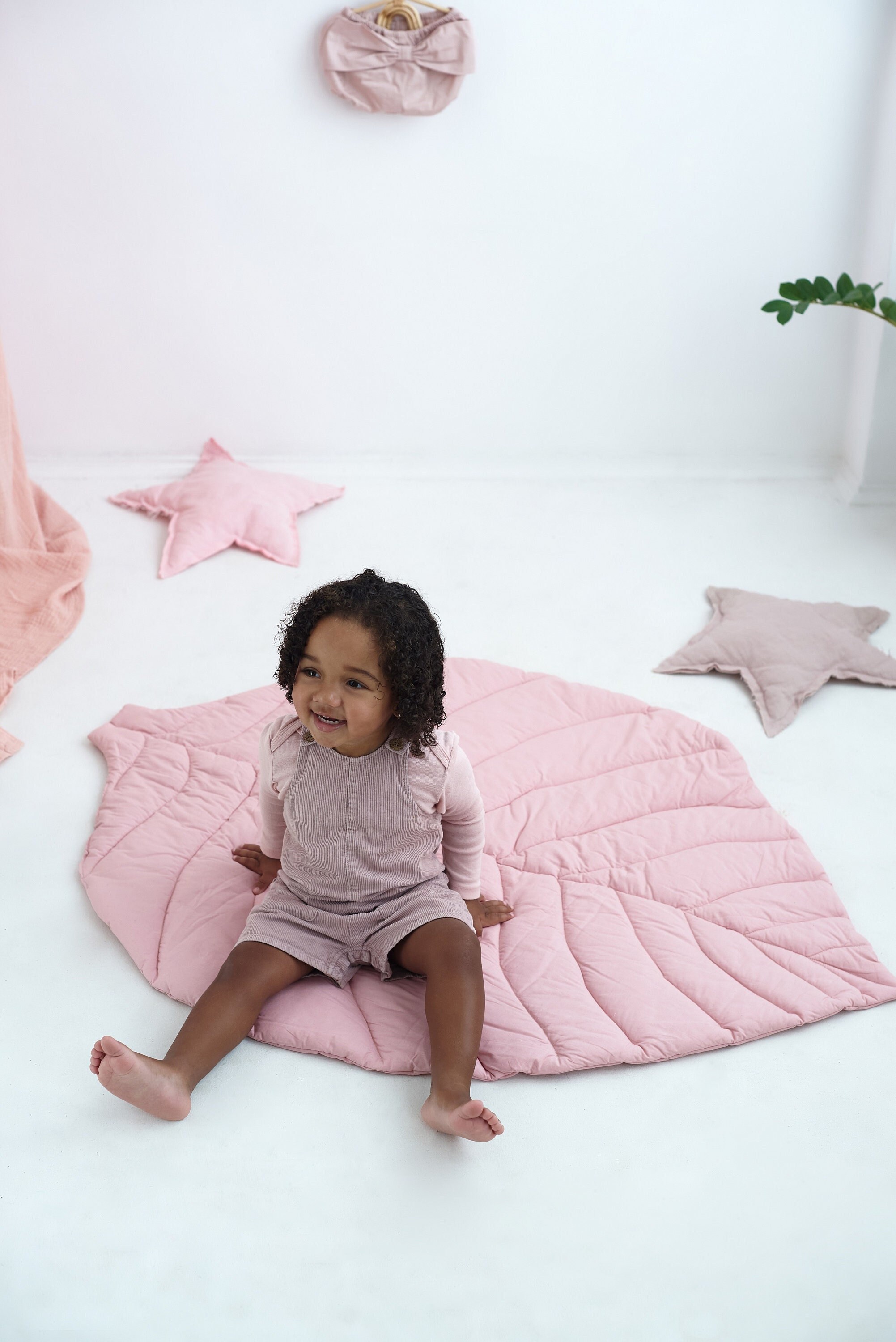 Organic Cotton Leaf Play Mat: Personalized Nursery Decor - Etsy