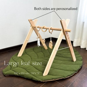 BABY PLAY RUG Montessori Baby Mat , Floor Play Mat Cotton Leaf Mat ...