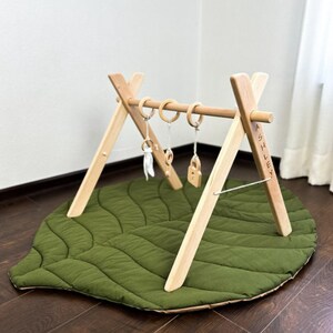 SAGE Green Leaf Mat , Leaf Play Mat , Floor Play Mat Cotton Leaf Mat ...
