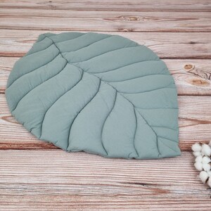 SAGE Green Leaf Mat , Leaf Play Mat , Floor Play Mat Cotton Leaf Mat ...