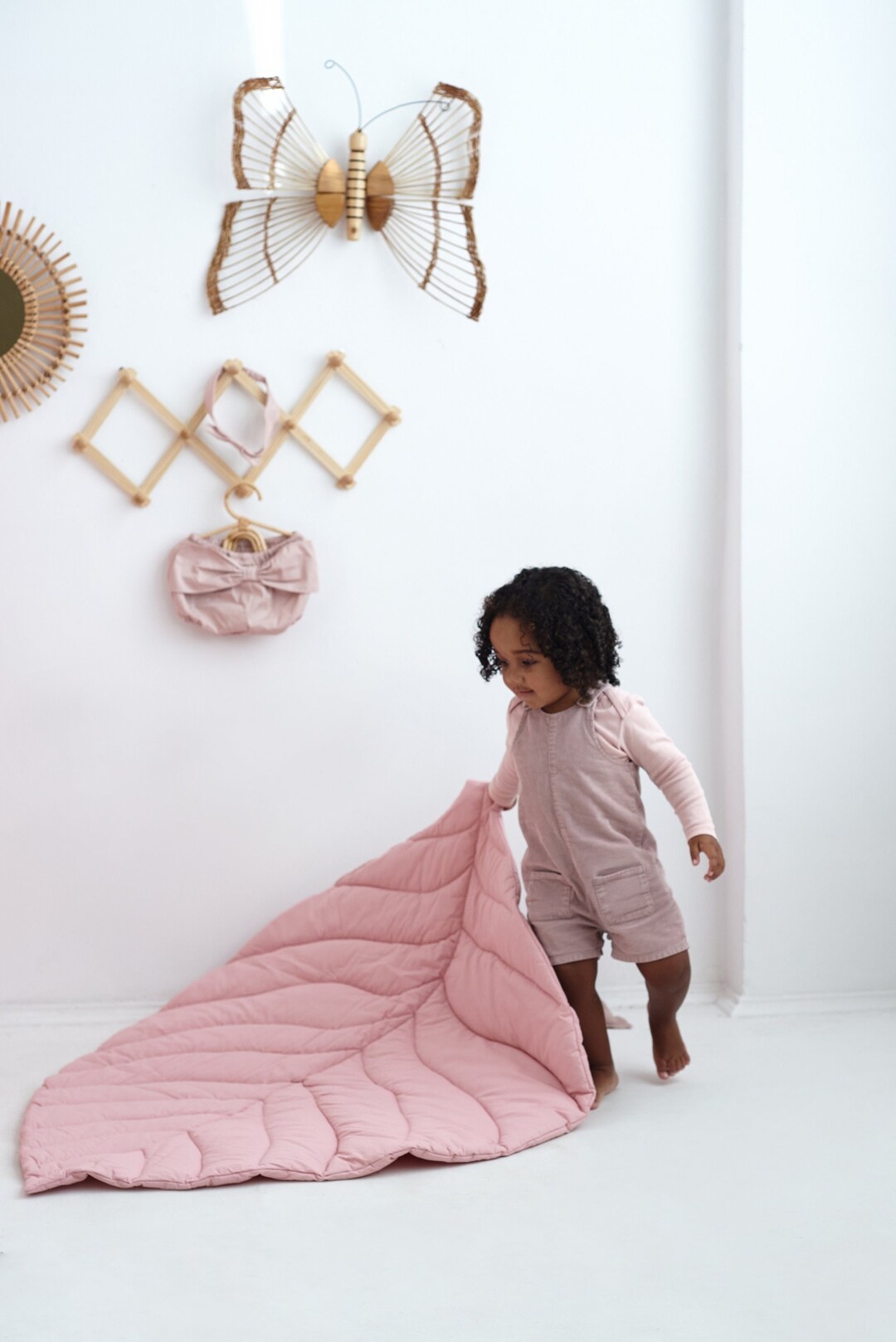 Organic Cotton Leaf Play Mat: Personalized Nursery Decor - Etsy