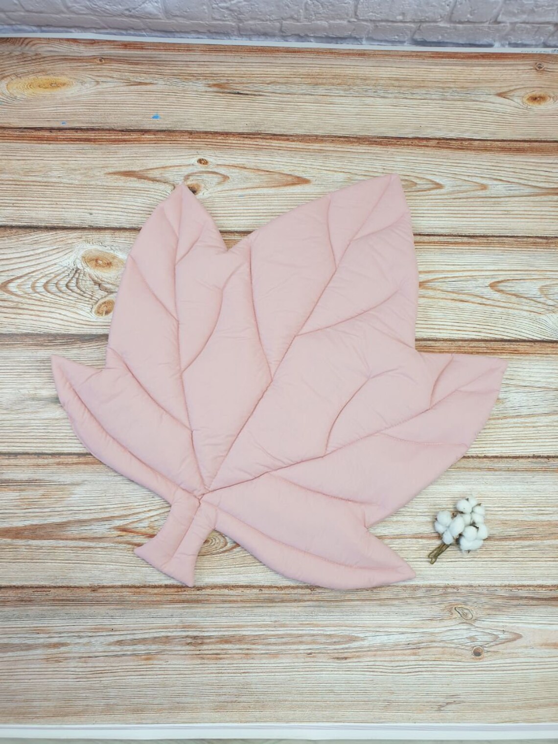 Organic Cotton Maple Leaf Baby Play Mat: Two-tone Nursery Rug - Etsy