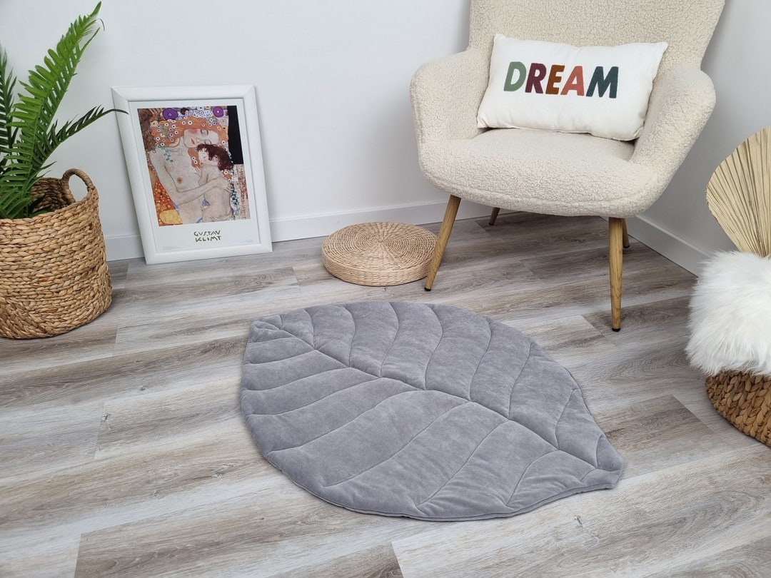 Velour Leaf Mat , Leaf Play Mat , Floor Play Mat Cotton Leaf Mat , Baby ...