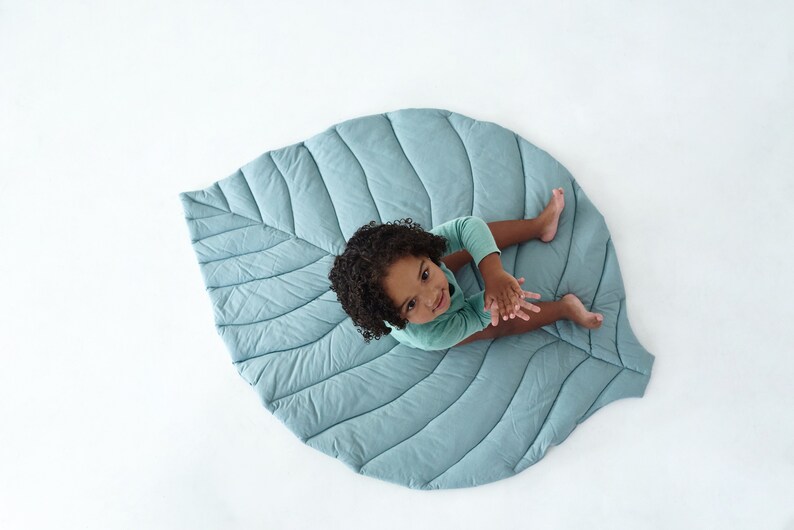 BABY PLAY RUG Montessori Baby Mat Floor Play Mat Cotton Leaf - Etsy