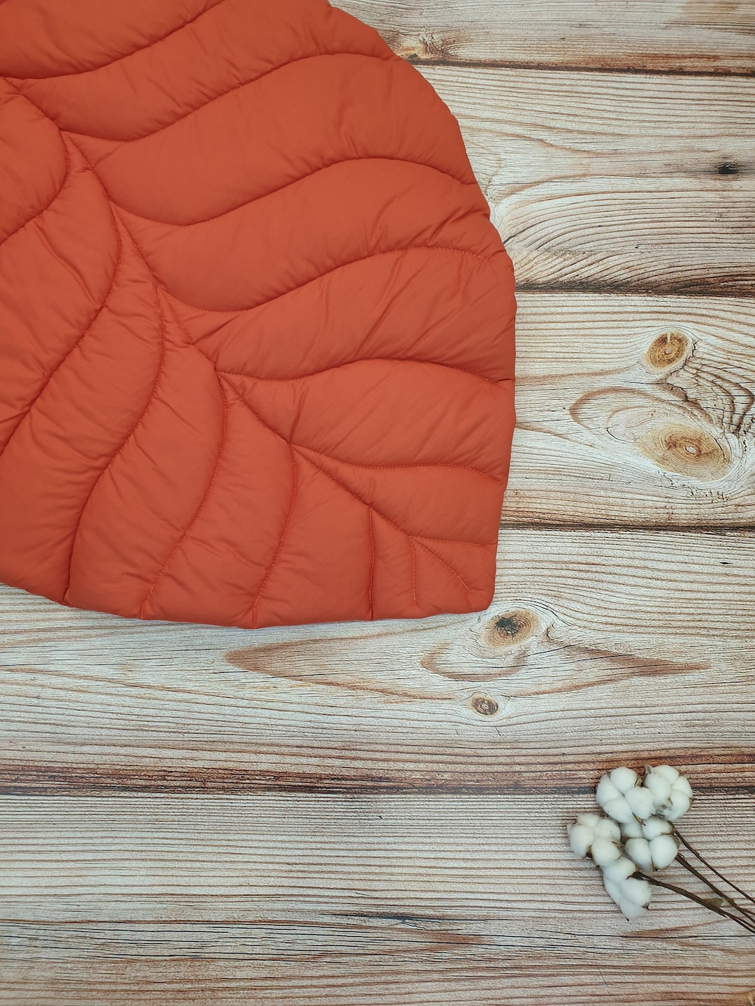 Rustic Red Leaf Mat , Leaf Play Mat , Floor Play Mat Cotton Leaf Mat ...