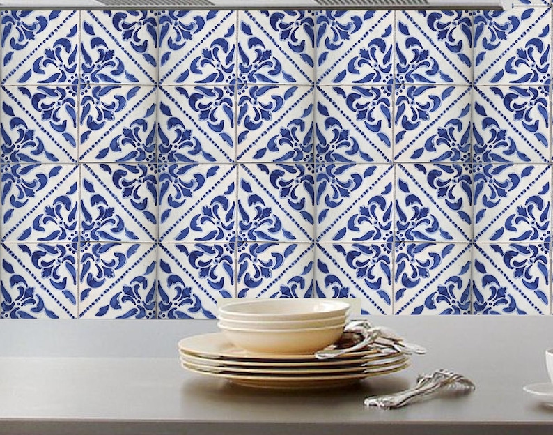 12 Pcs. Tiles for Kitchen Bathroom Backsplash Removable Vinyl Wallpaper ...